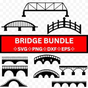 Bridge Svg Bundle, Bridge Png, Wooden Bridges Clipart Instant Download ...