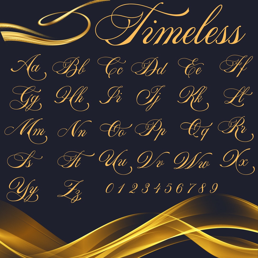 Cursive Letters Font Wedding Font Cursive Font Cursive Script Wedding ...