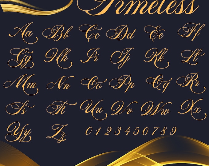 Cursive Font Wedding Font Vintage Cursive Font Lovely Font Old Cursive Font Flourishes Font ...