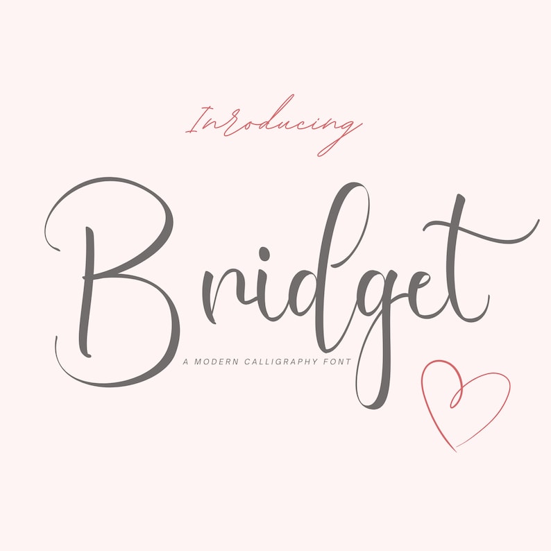 Bridget Font - Handwritten Script Font, Cricut Fonts, Calligraphy ...
