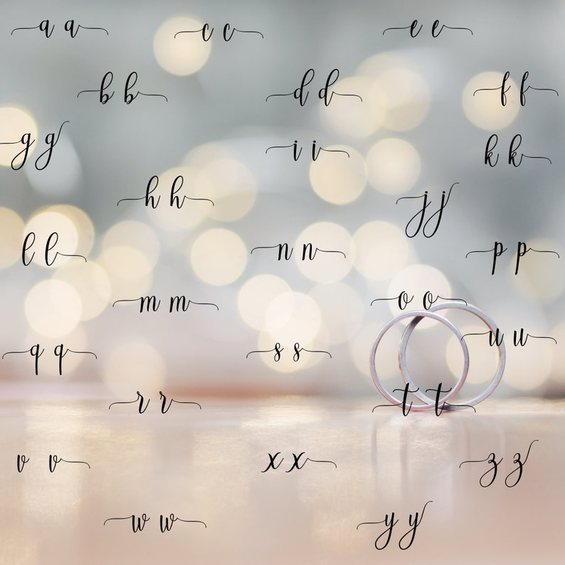 Heart Script Font, Script Font, Font With Hearts Cursive Ttf Font With ...