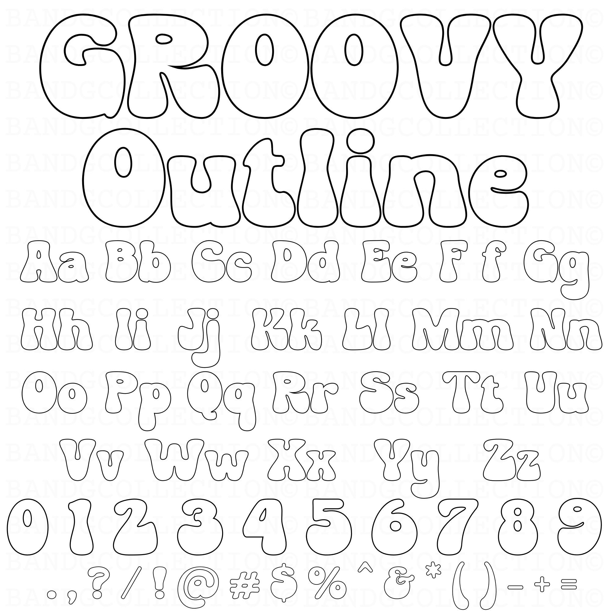 GROOVY FONT SVG, Retro Groovy Alphabet Svg, Vintage Font Svg, Groovy ...