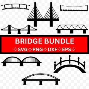 Bridge Svg Bundle, Bridge Png, Wooden Bridges Clipart Instant Download ...