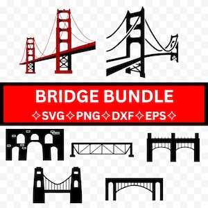 Bridge Svg Bundle, Bridge Png, Wooden Bridges Clipart Instant Download ...