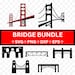 Bridge Svg Bundle, Bridge Png, Wooden Bridges Clipart Instant Download ...