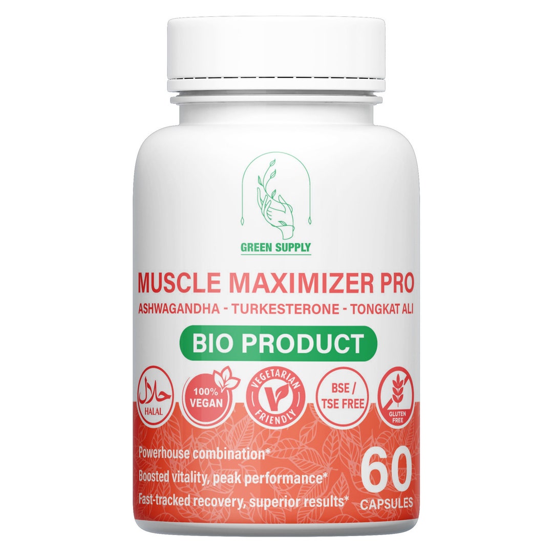 Muscle Maximizer Pro: Ashwagandha Turkesterone Tongkat Ali High Quality Vegetarian Natural ...