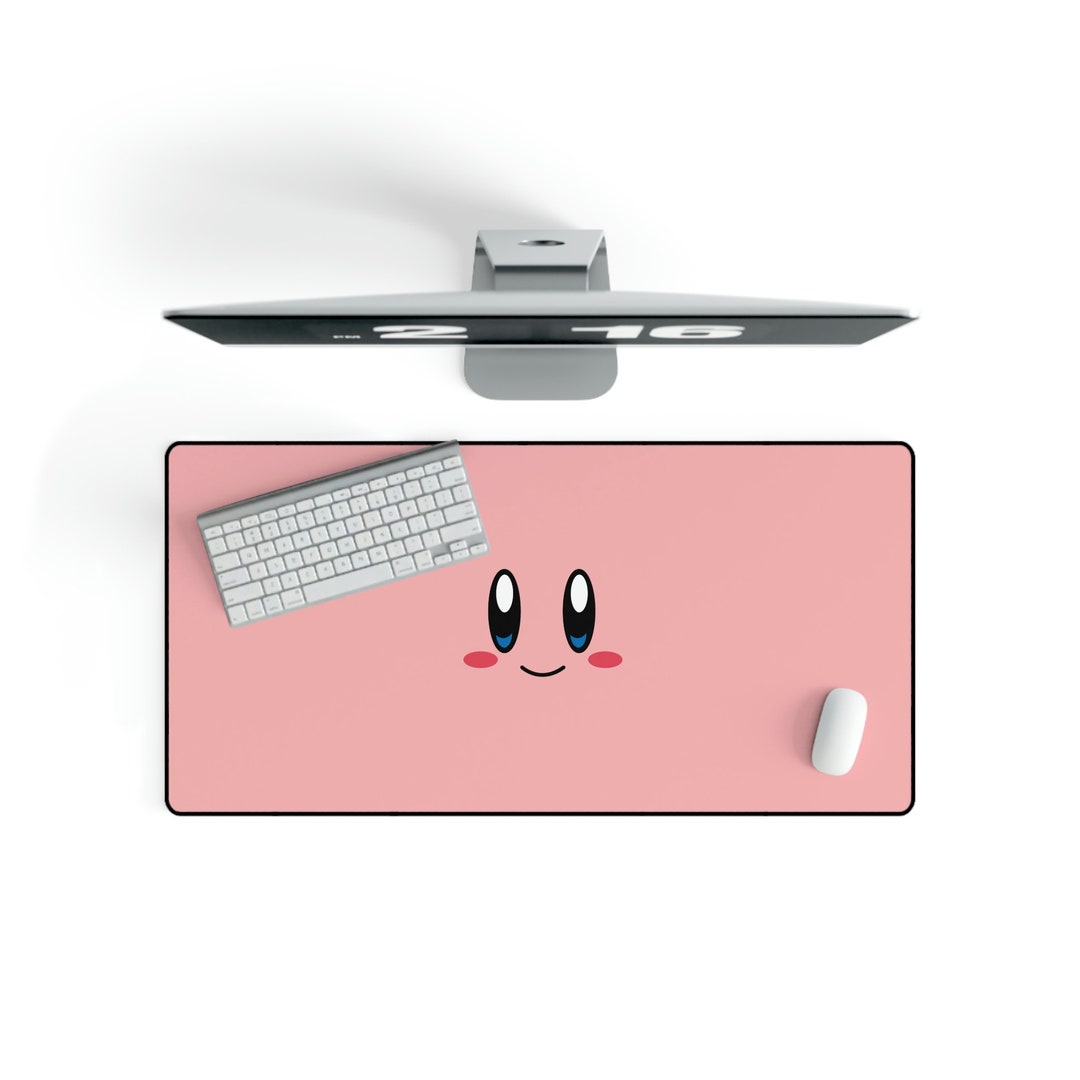 Cute Kirby Desk Mat for Gaming Setup for Girls - Etsy