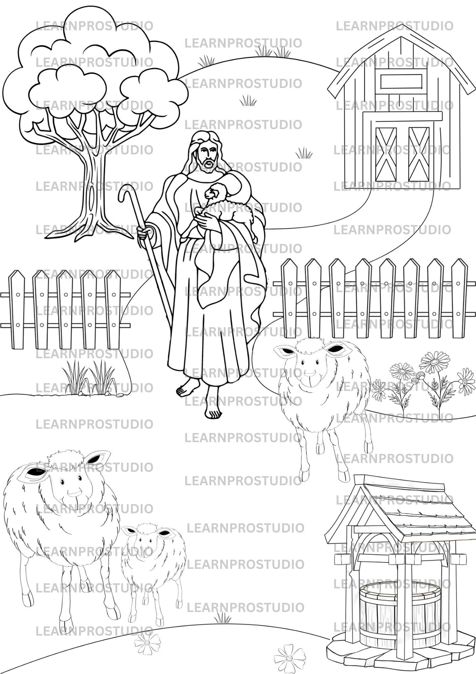 The Lamb of God Coloring Page - Etsy