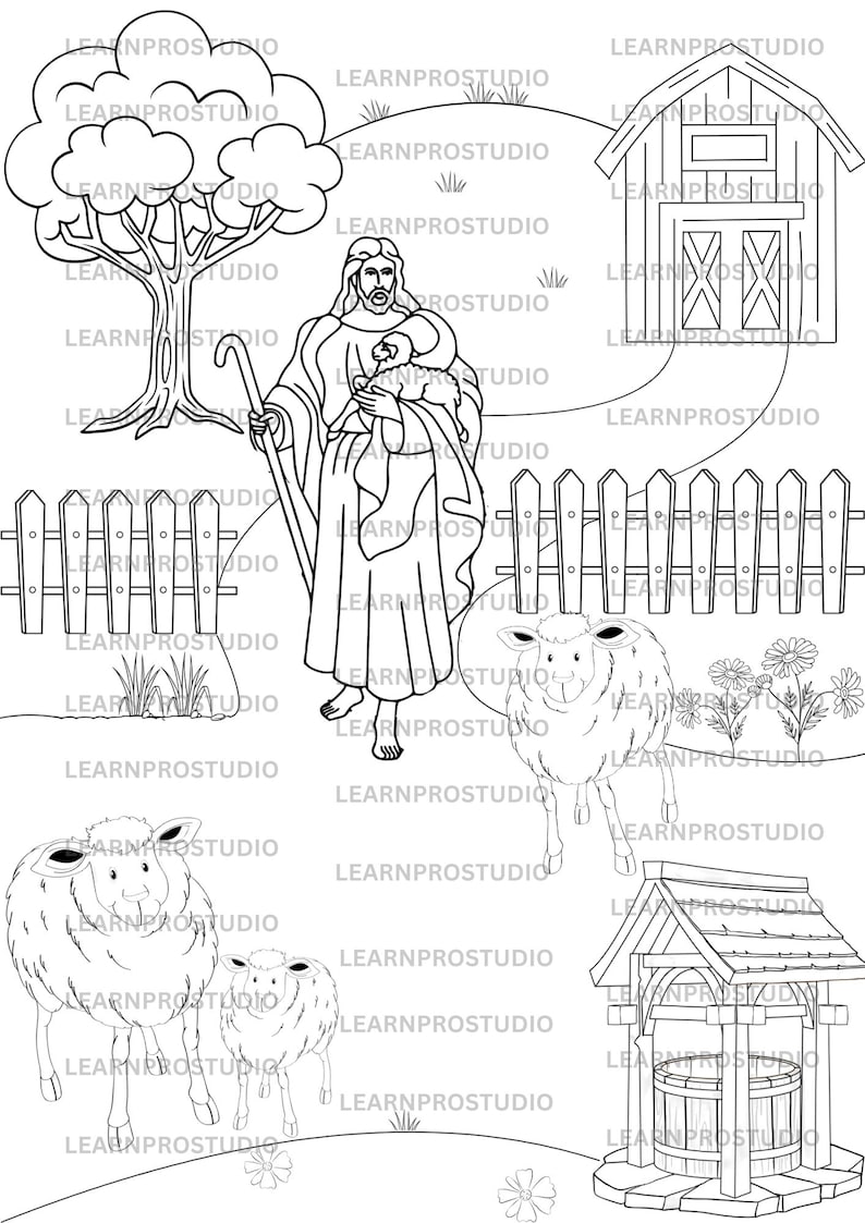 The Lamb of God Coloring Page - Etsy