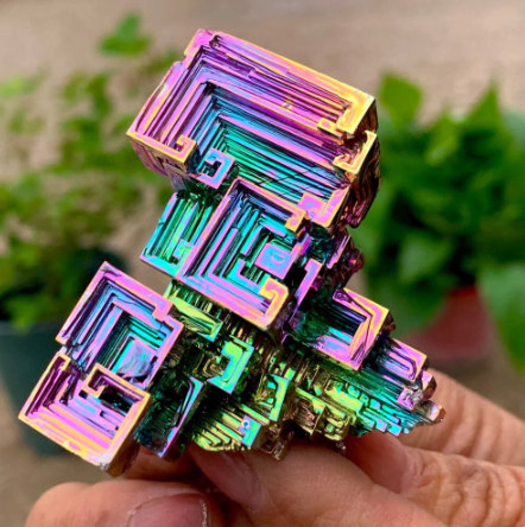 Natural Bismuth Tower Metal Crystal Stone Tower Point Pyramid Stones ...