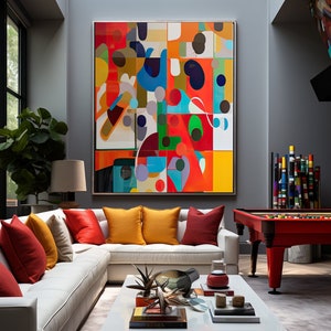 Colorful Abstract Poster | Neo Surrealism Art | Masculine Wall Art ...