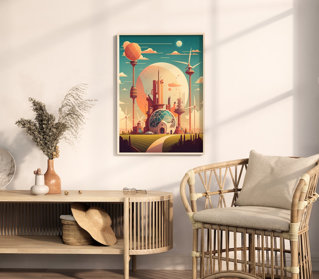 Solarpunk City Solarpunk Art Print Printable Wall Art Abstract ...