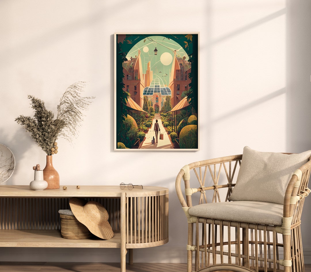 Solarpunk Farm Solarpunk Art Print Printable Wall Art Abstract ...