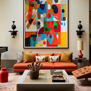 Colorful Abstract Poster | Neo Surrealism Art | Masculine Wall Art ...