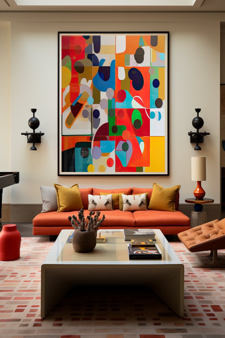 Colorful Abstract Poster | Neo Surrealism Art | Masculine Wall Art ...
