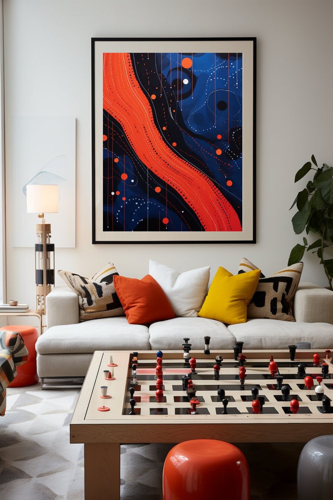 Abstract Poster | Neo Surrealism Art | Masculine Wall Art | Abstract ...