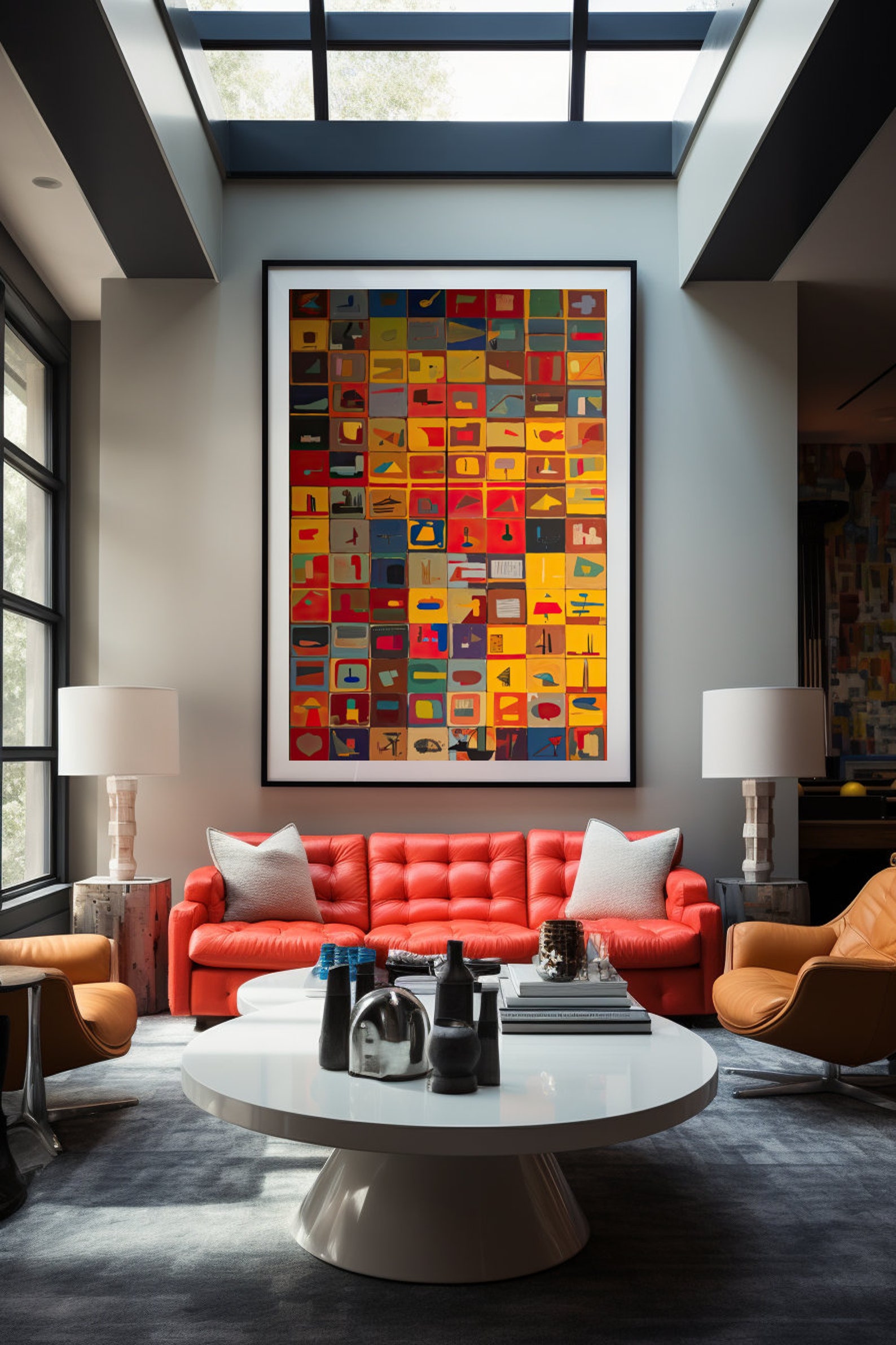 Colorful Abstract Poster Neo Surrealism Art Masculine Wall Art Abstract ...