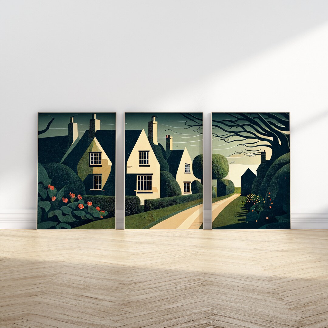 Cotswolds Tryptic Print | Tryptic Landscape Wall Art | Printable Wall ...