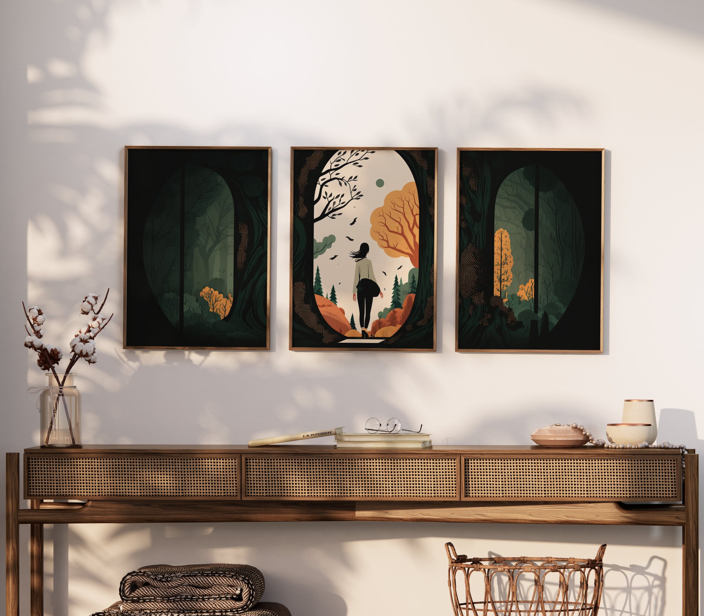Surrealist Doorway Tryptic | Tryptic Landscape Wall Art | Printable ...