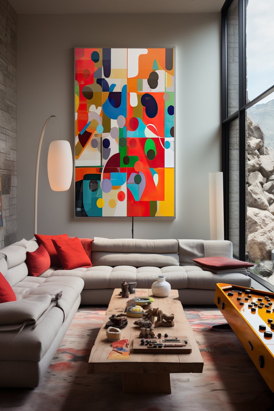 Colorful Abstract Poster | Neo Surrealism Art | Masculine Wall Art ...