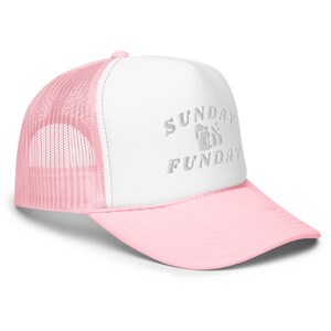 Sunday Funday | Sunday Hat | Drinking Cap | Embroidered Graphic | Foam ...