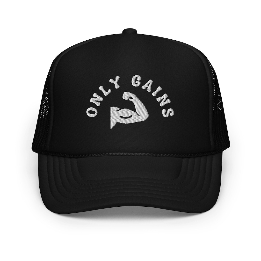 Gym Workout Hat | Crossfit Headwear | Embroidered Graphic | Foam Front ...