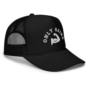 Gym Workout Hat | Crossfit Headwear | Embroidered Graphic | Foam Front ...
