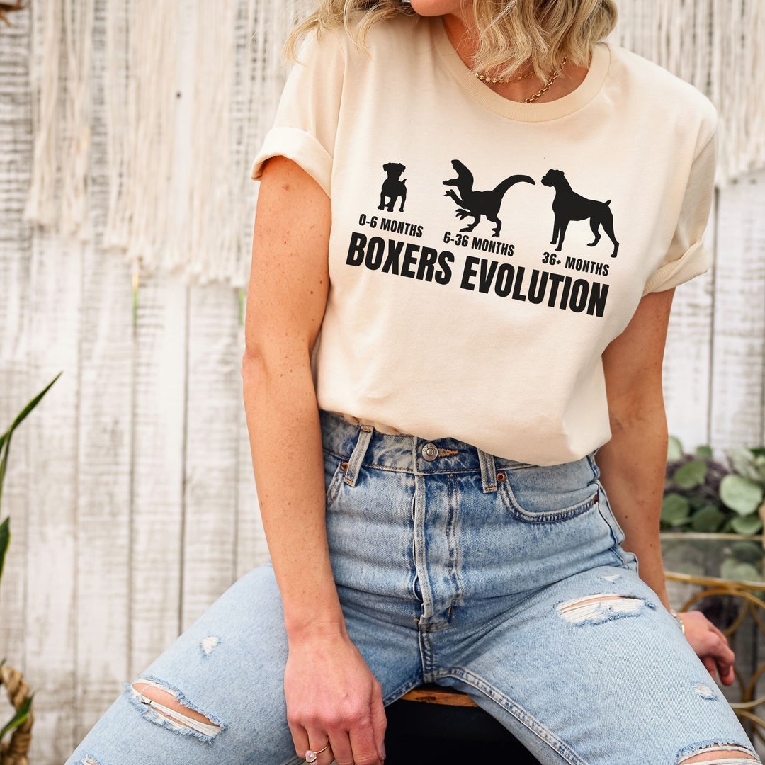 Unisex Boxers Evolution Shirt, Boxer Dog Mom Shirt, Boxer Dog Dad Shirt ...