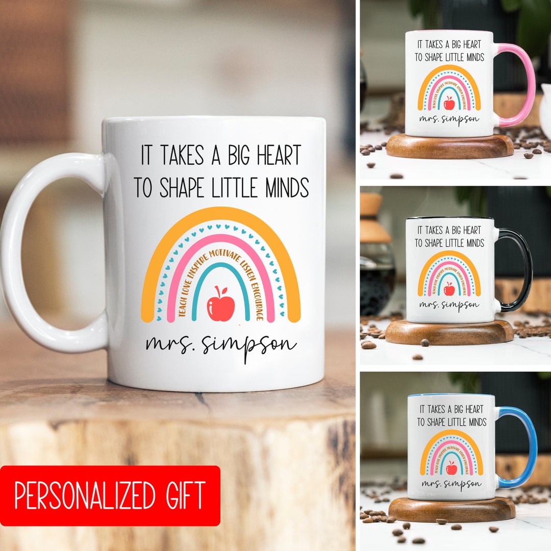 Teacher Mug, Teacher Appreciation Gift, Personalized Teacher Coffee Mug ...
