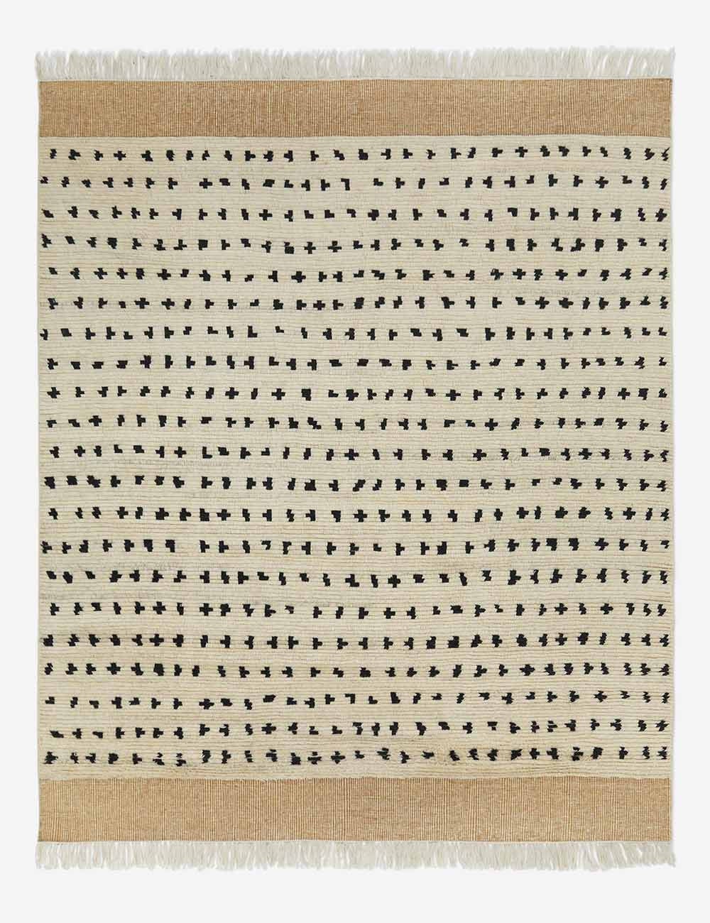 Moroccan Irregular Dot Rug Best Ivory Washable Rug Black Dots Rug ...