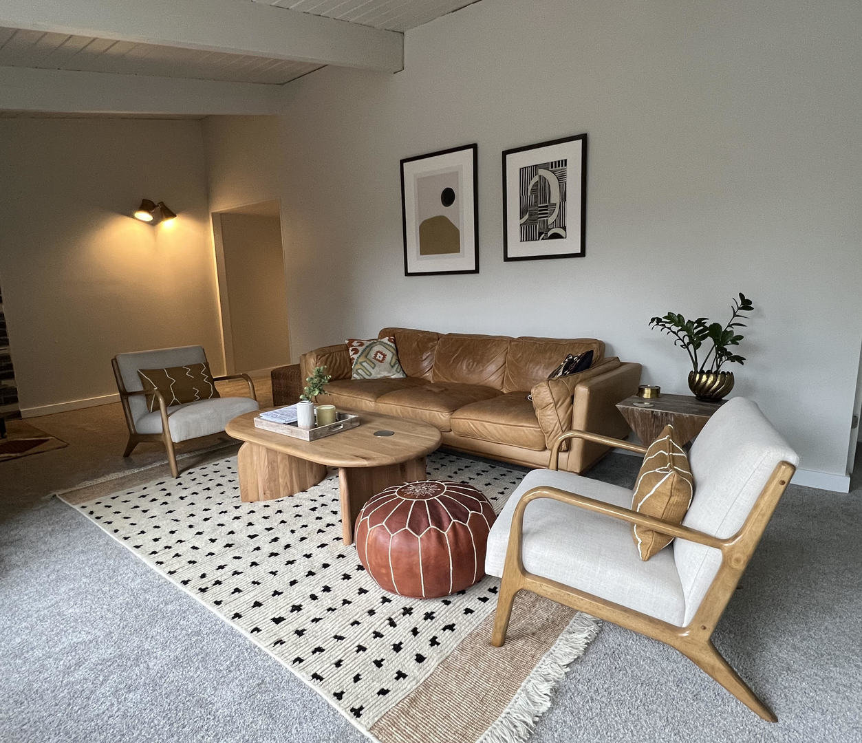 Moroccan Irregular Dot Rug Best Ivory Washable Rug Black Dots Rug ...