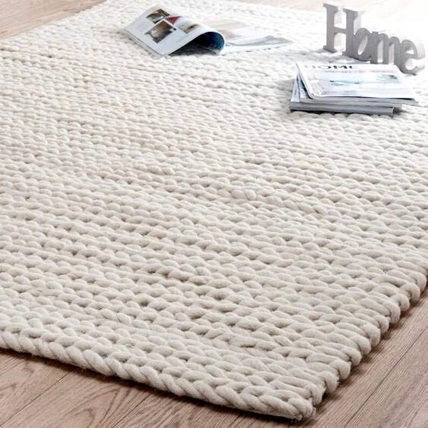 Knitted Rug - Etsy