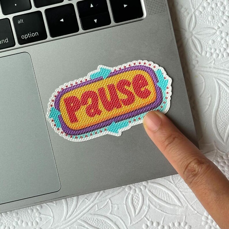 Pause, Box Breathing Textured Sensory Sticker Waterproof Fidget Sticker ...