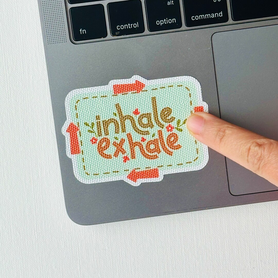 Textured Sensory Sticker Inhale Exhale, Box Breathing | Waterproof ...