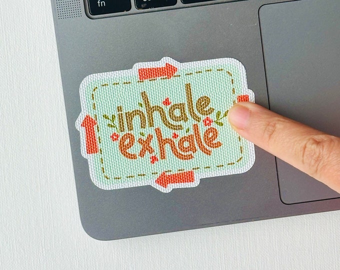 Textured Sensory Sticker Inhale Exhale, Box Breathing | Waterproof ...