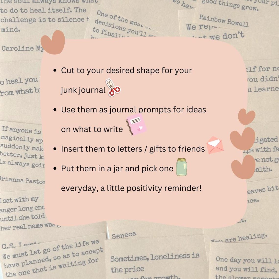 Grief Quotes Journal Stickers 36 Pcs | Inspirational Quotes Stickers ...