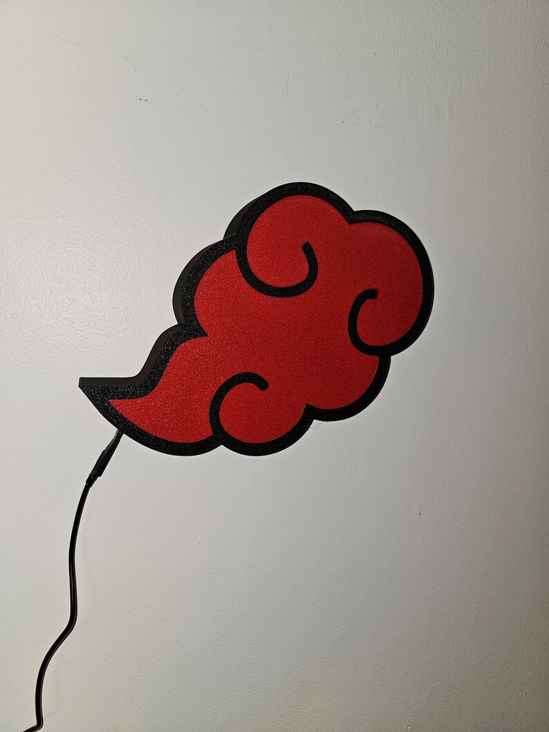 The Akatsuki Led Red Rain Cloud - Etsy
