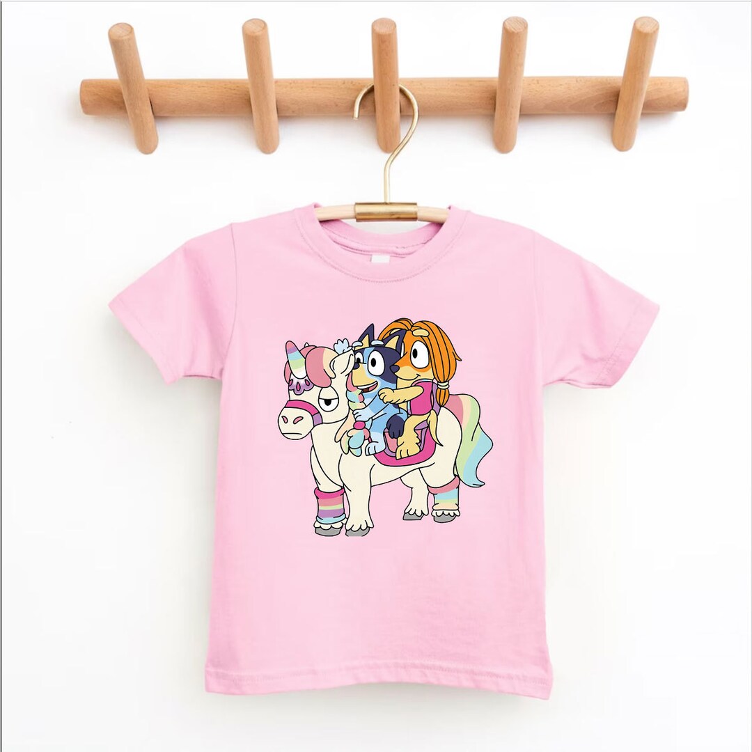 Bluey Shirt Bluey Unicorn Bluey T Shirt Unicorse Bluey And Etsy