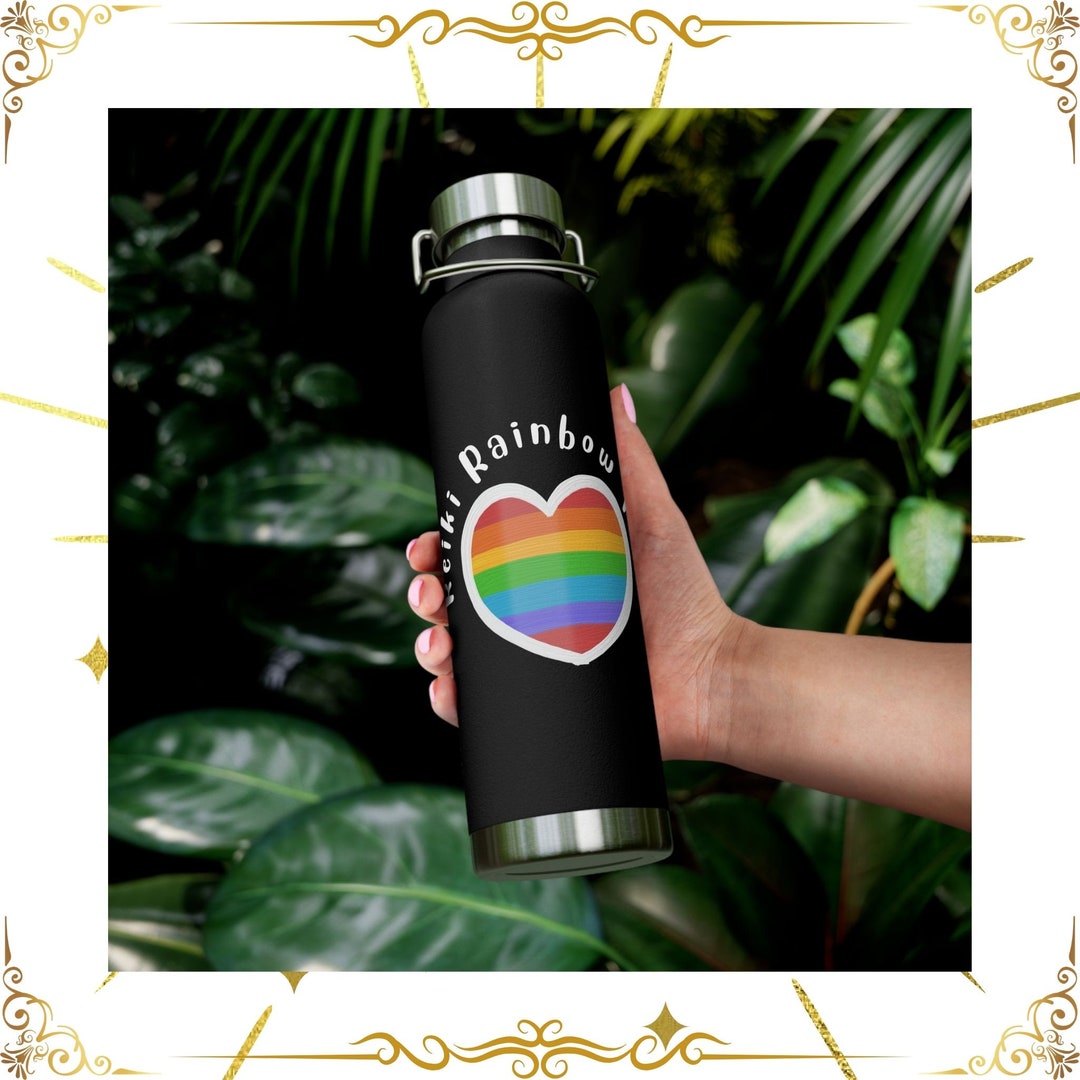 Reiki Rainbow Time Rainbow Heart Bottle 22 Oz Bottle Reiki - Etsy