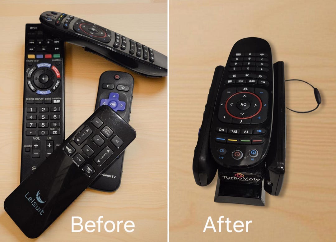 Turbomote. the Ultimate Universal Remote to Physically Combine All Your ...