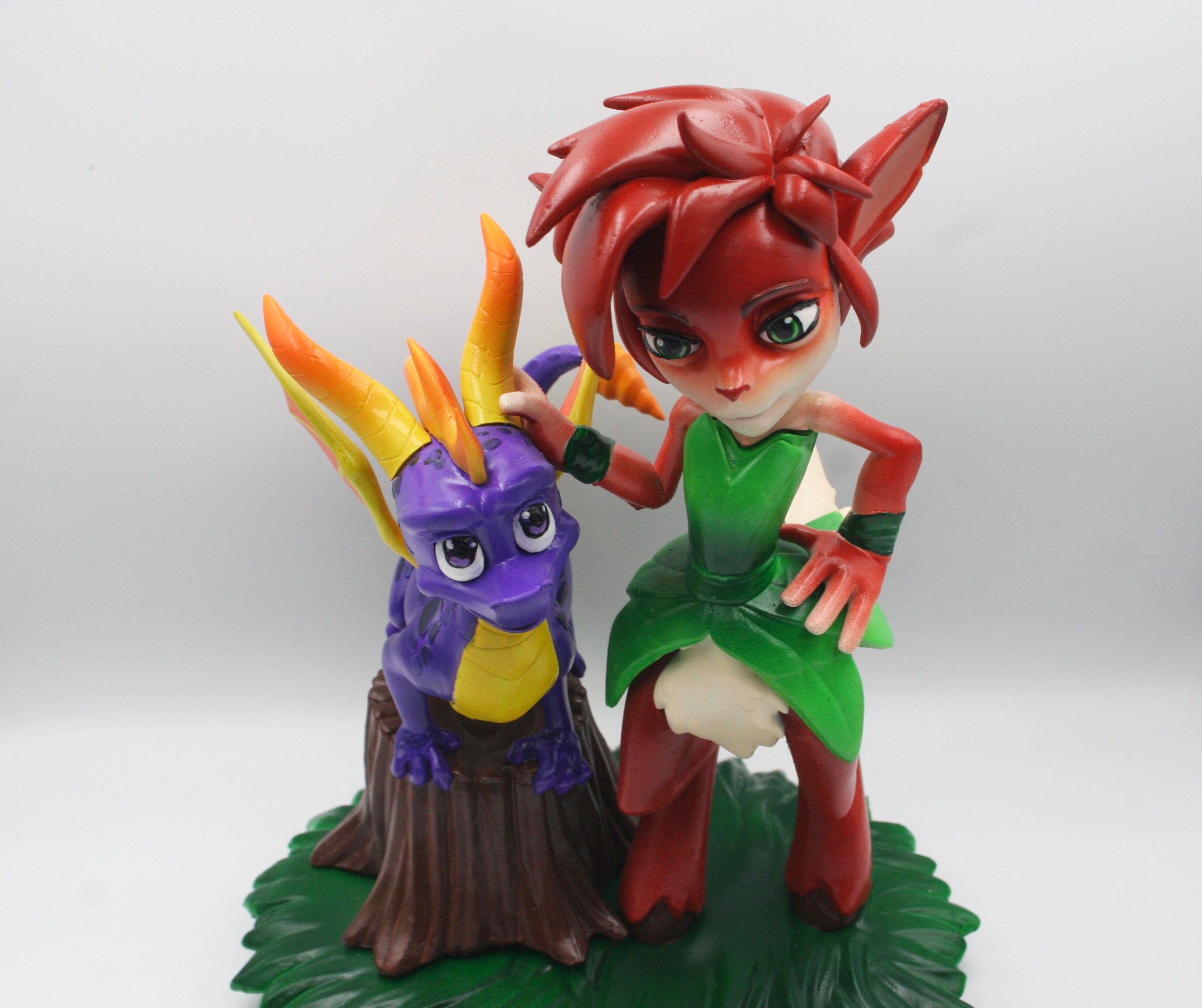 Printed and Manually Painted Figurine 21 Cm 8,3 Inches Furry Spyro From ...