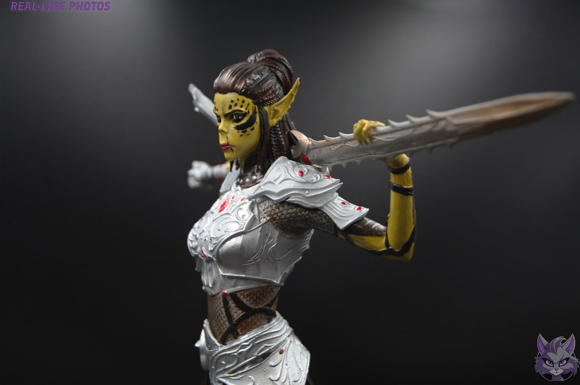 Baldur's Gate 3 Lae'zel Action Figure 32 Cm Heigh 12.5 Inches 3D ...