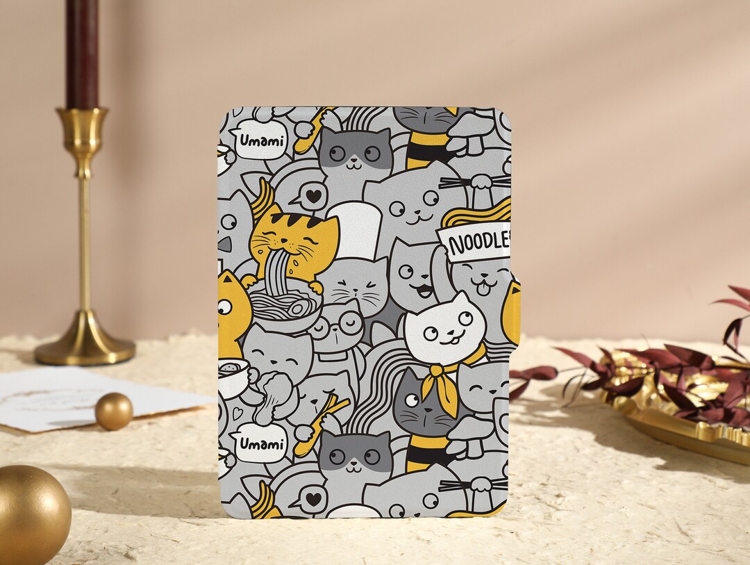 Ramen Cat Kindle Case, Personalization Kindle Case, All New Kindle 6 ...