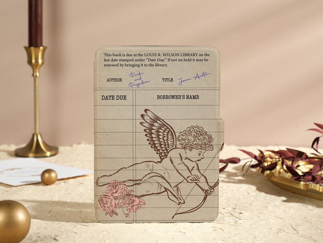 Cupid's Library Card Kindle Case, Personalization Kindle Case, All New ...
