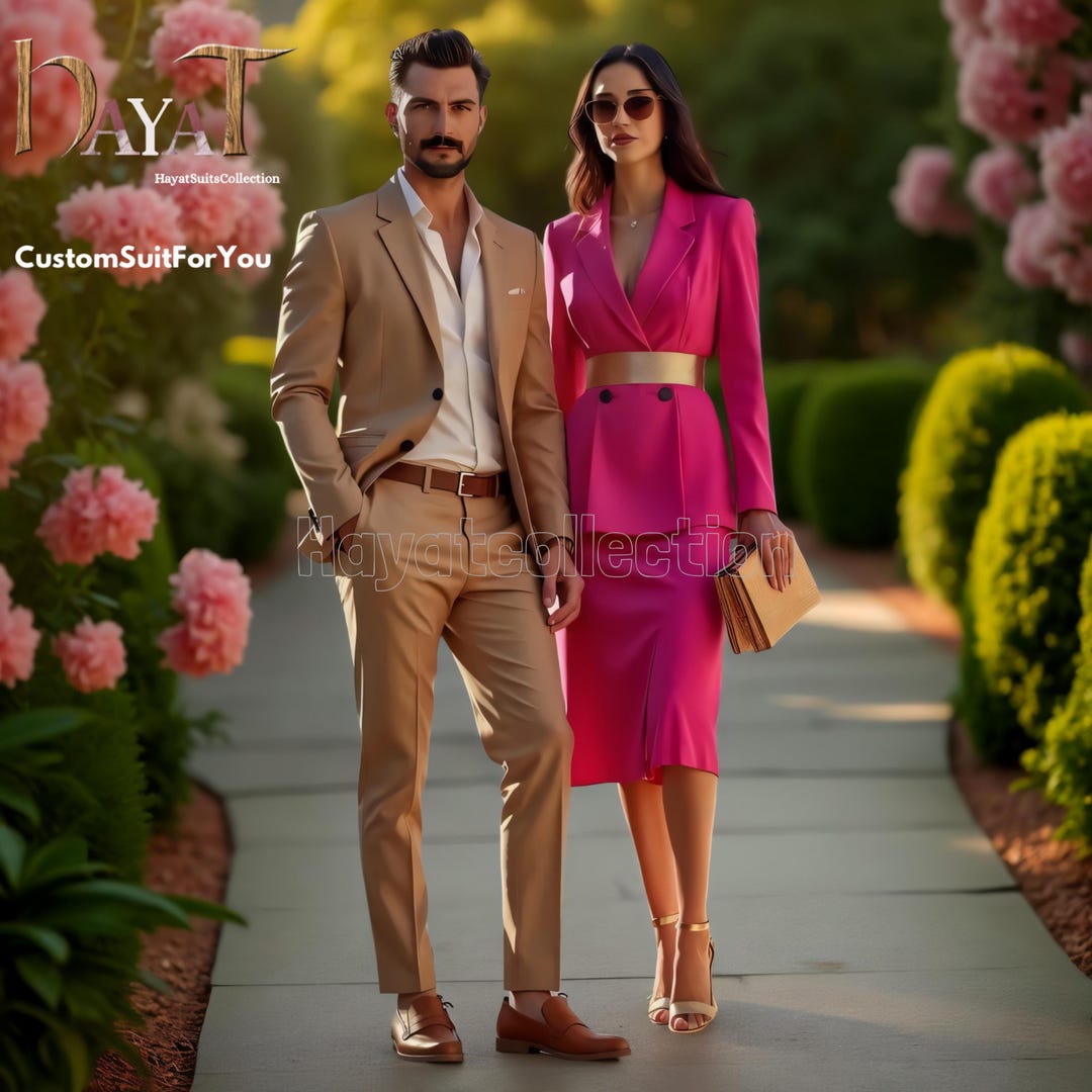 Men's Camel 2 Piece Suit: Custom-wedding & Formal Attire Groomsman and ...