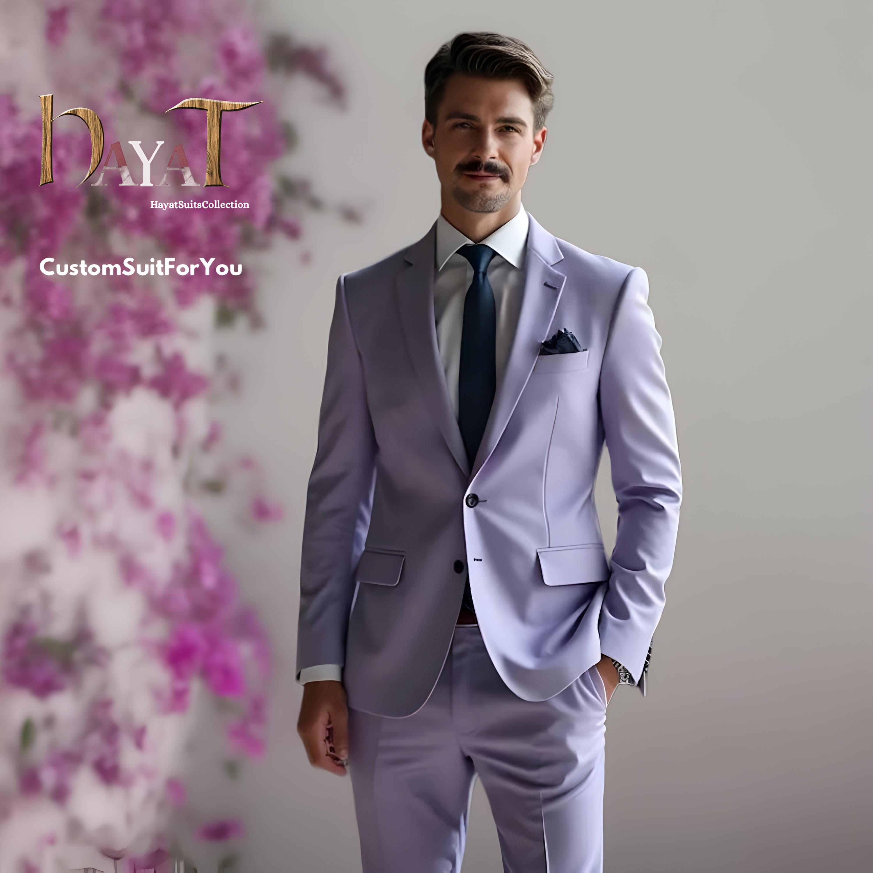 Men's Lavender Suit: Custom Tailored 2-piece Wedding & Formal Wear - Etsy