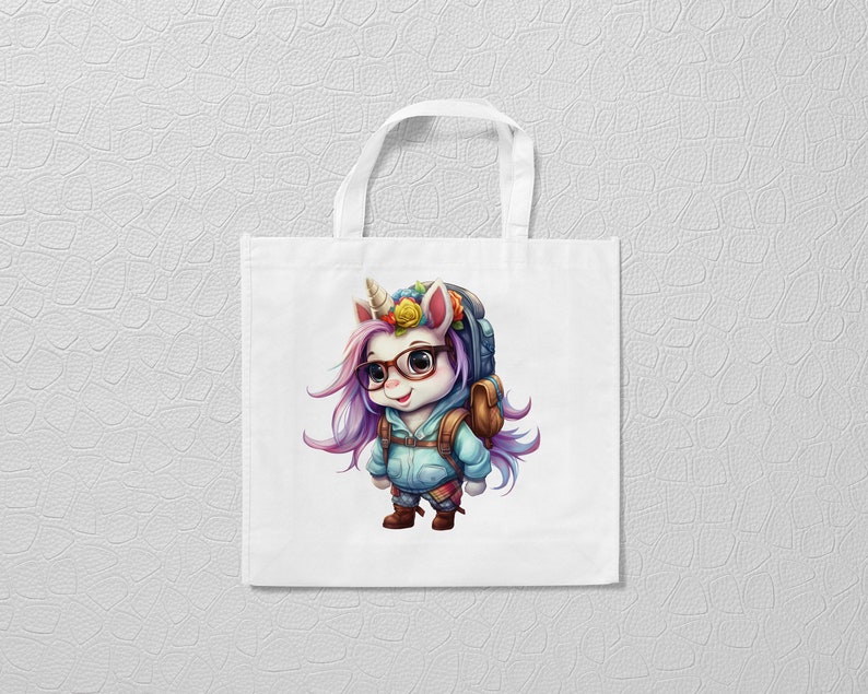 Back to School Unicorn Clipart, Cute School Unicorns PNG Bundle ...