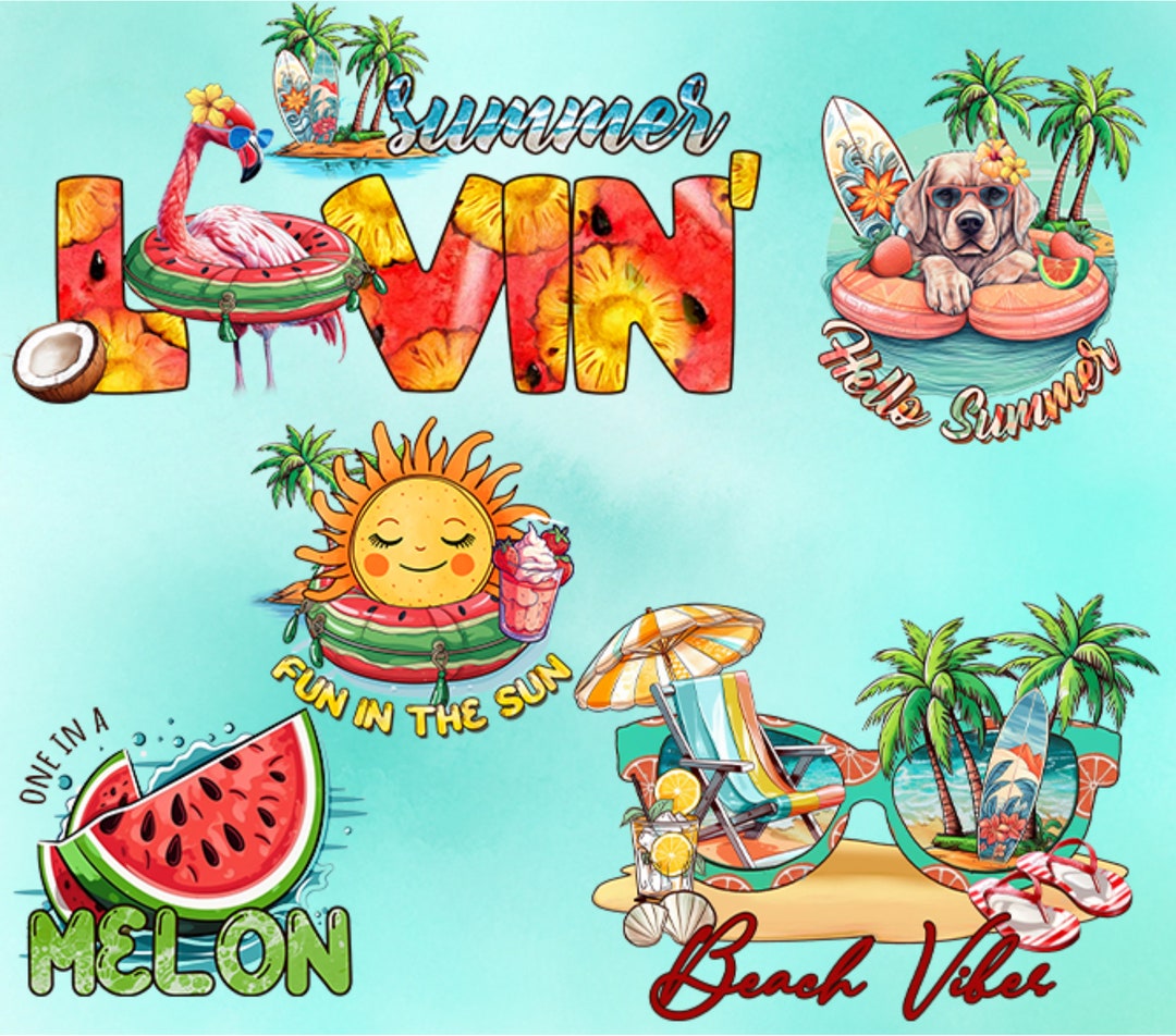 Summer Love Clipart, Travel Holidays Clip Art, Tropical Flamingo Draw ...