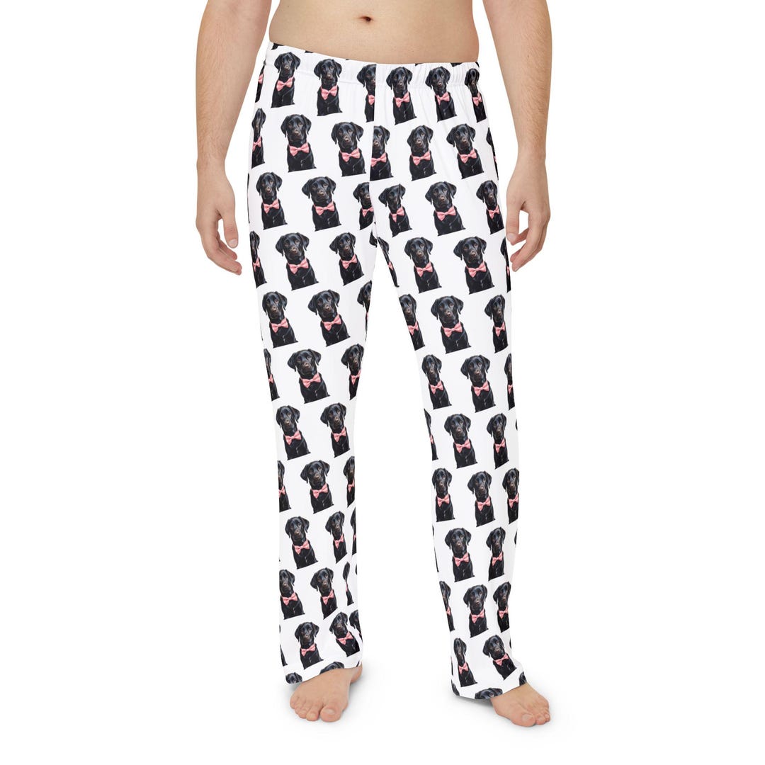 Men's Pajama Pants Labrador Puppy With Bow Design - Etsy