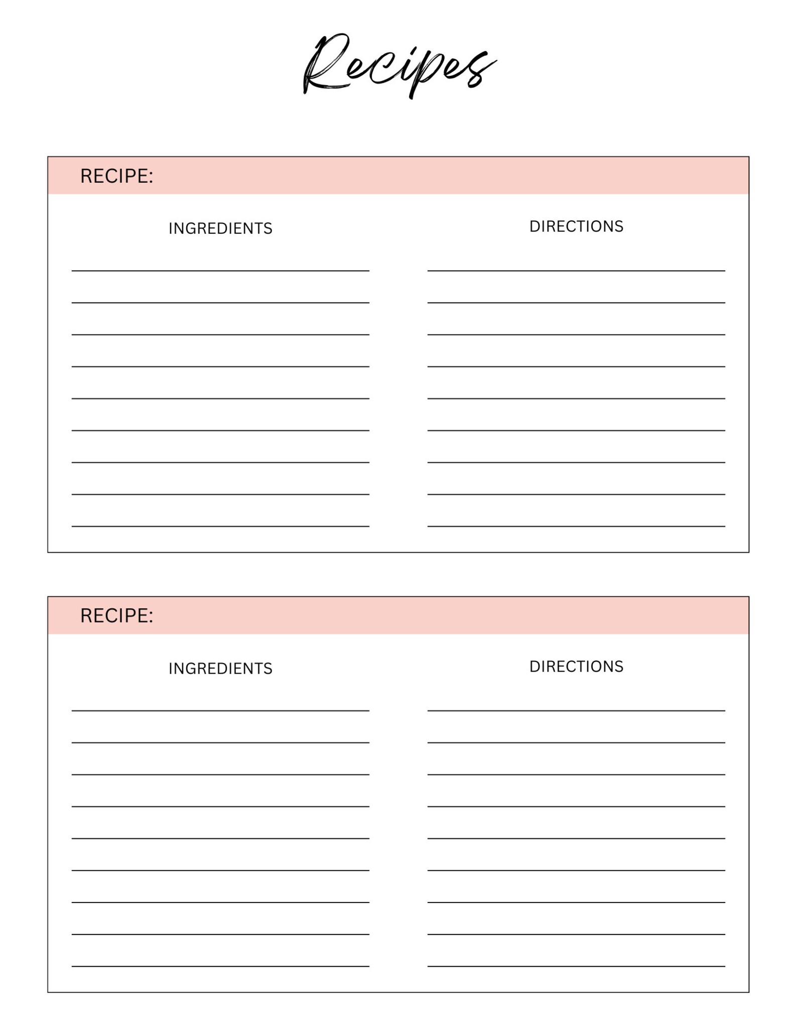 Meal Planner and Grocery List Printable | Canva | PDF Digital Download ...